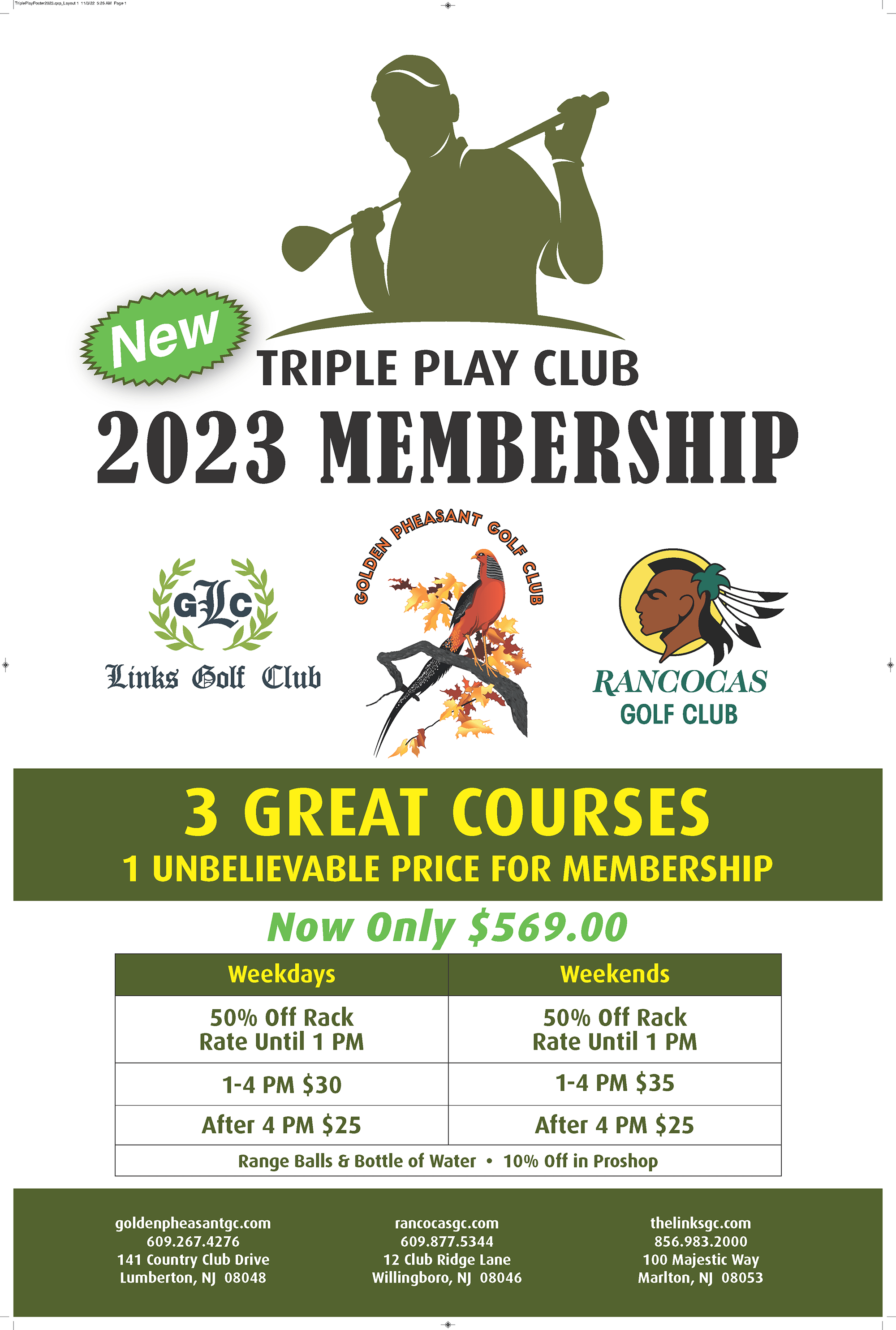 Triple Play Club - Golden Pheasant Golf Club