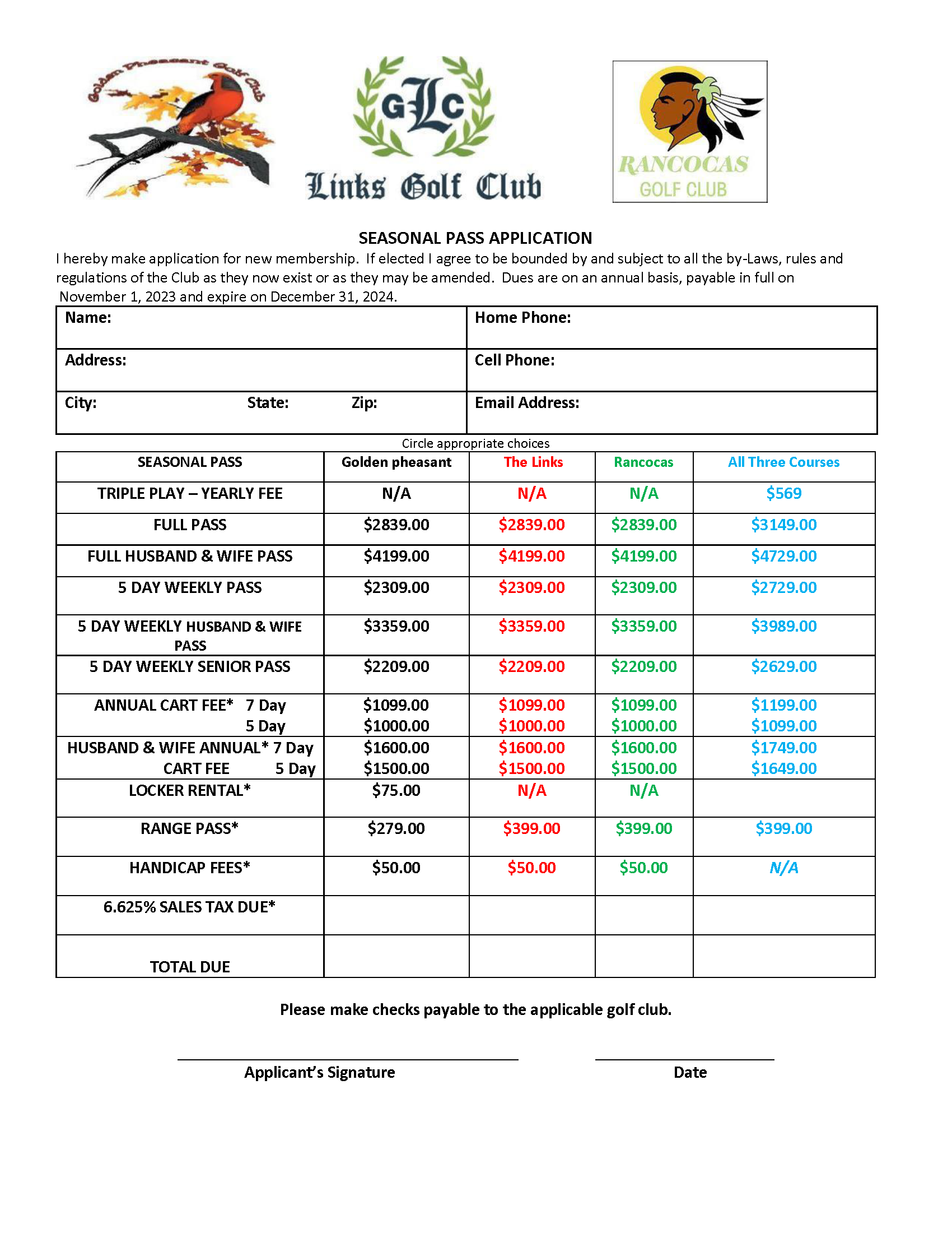 Season Passes - Golden Pheasant Golf Club