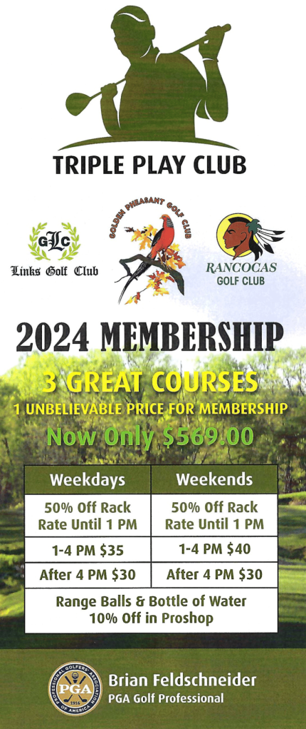 Triple Play Club - Golden Pheasant Golf Club